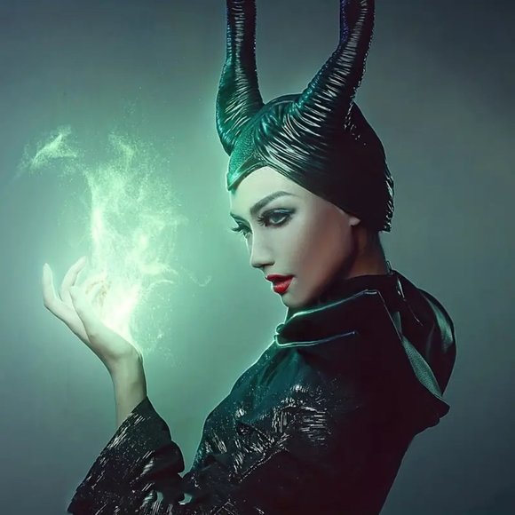 Accessories | Queenwomen Demon Black Horn Tiara Head Cover Mask ...